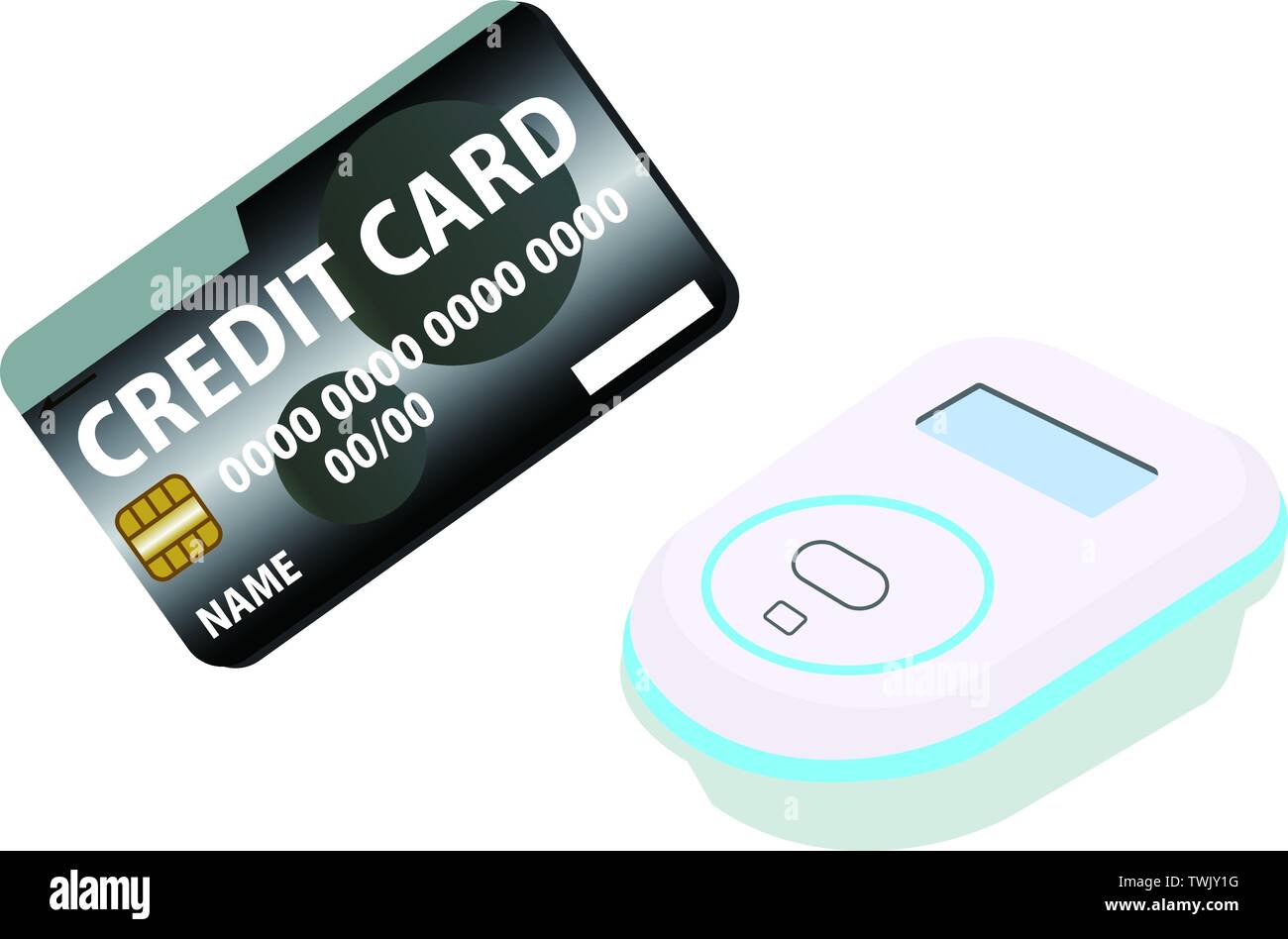 Ic card shopping Stock Vector Images - Alamy