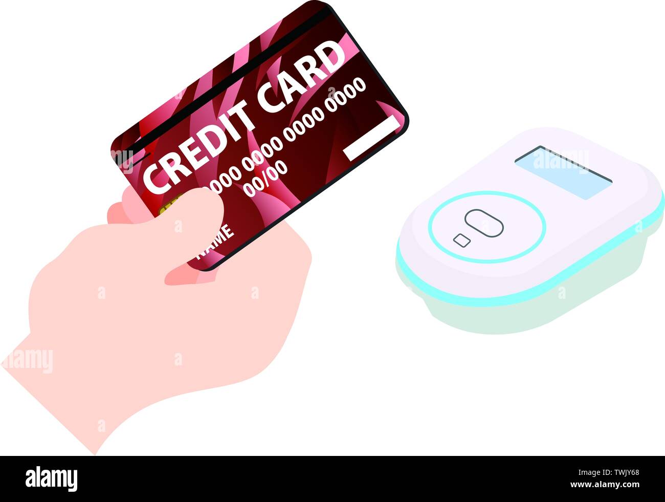 This is an illustration of the electronic money payment by Credit Card ...