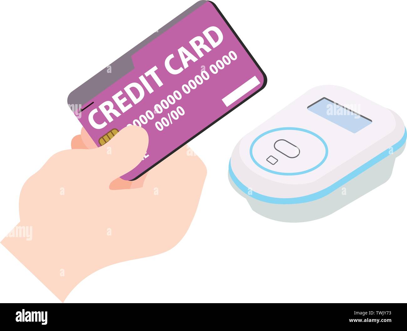 This is an illustration of the electronic money payment by Credit Card ...
