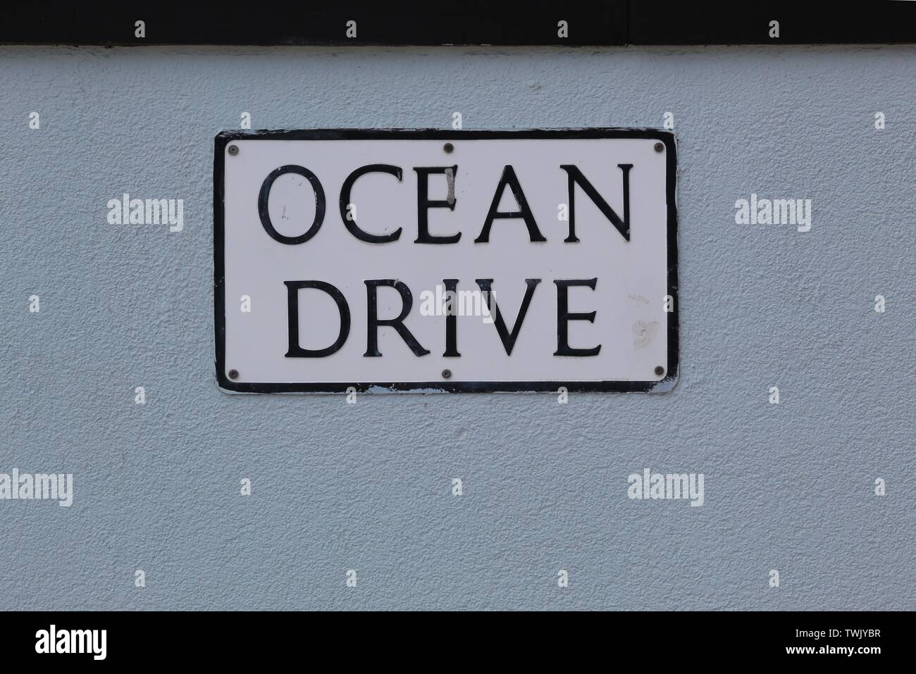 Ocean Drive Street Name Sign Stock Photo - Alamy