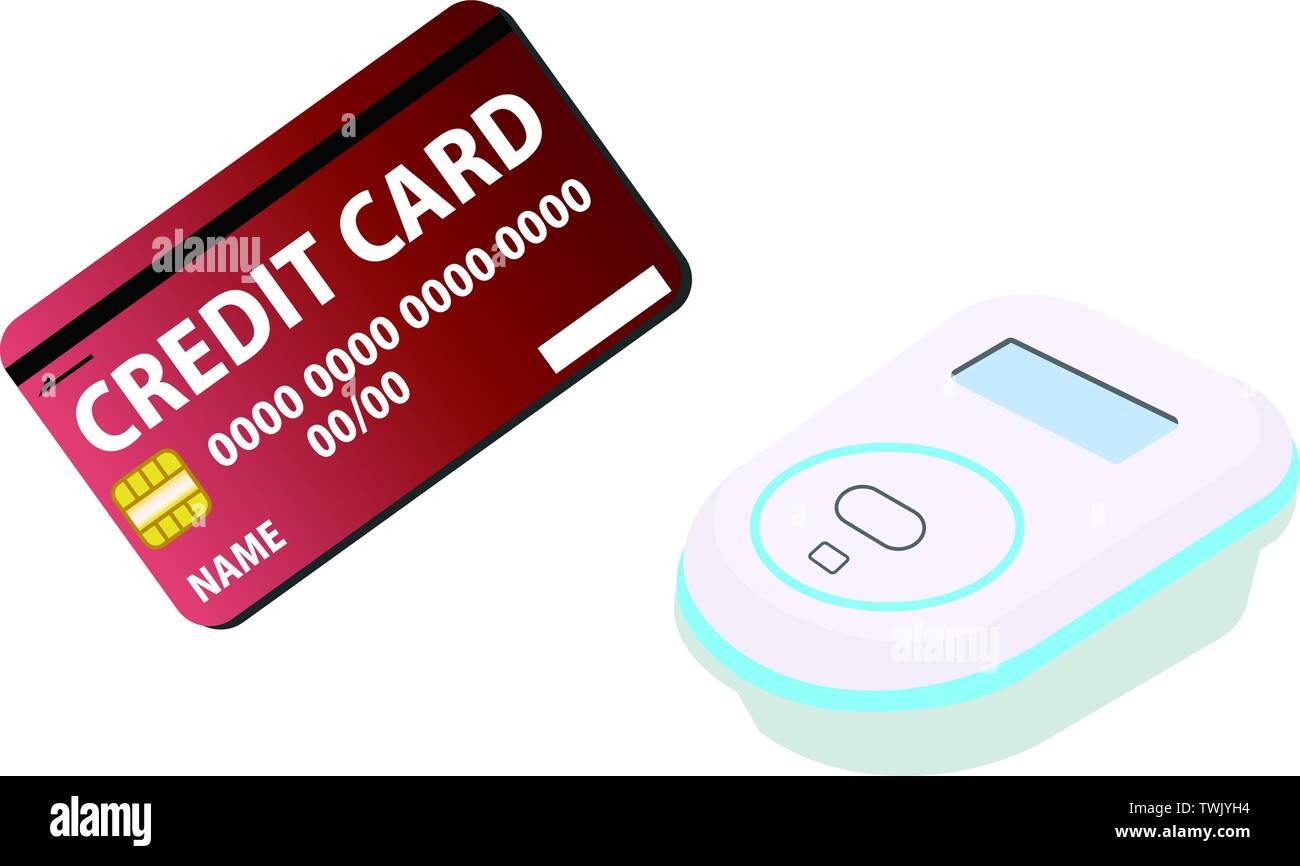 This is an illustration of the electronic money payment by Credit Card ...
