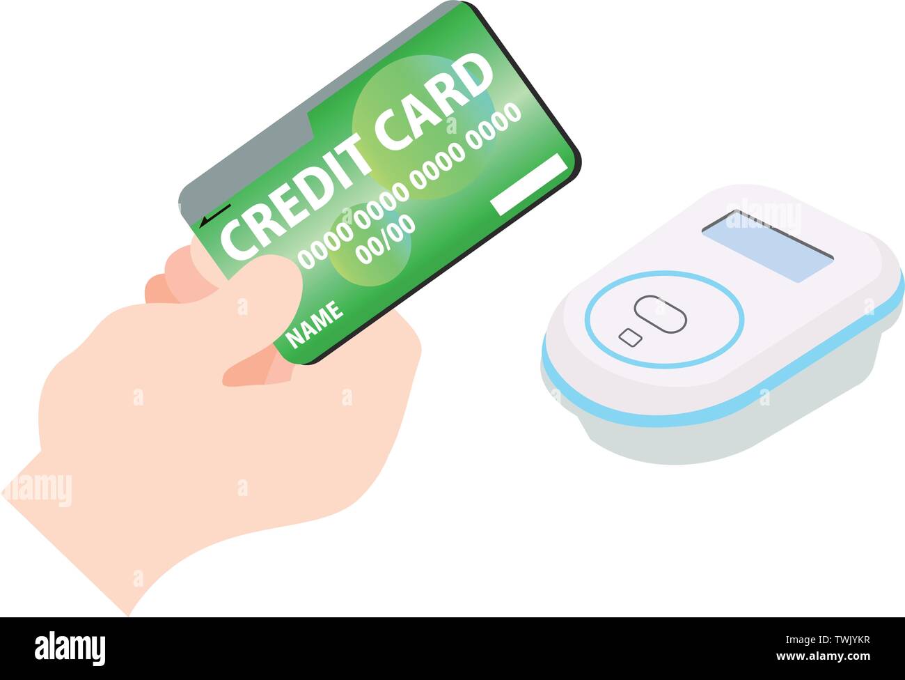 This is an illustration of the electronic money payment by Credit Card ...