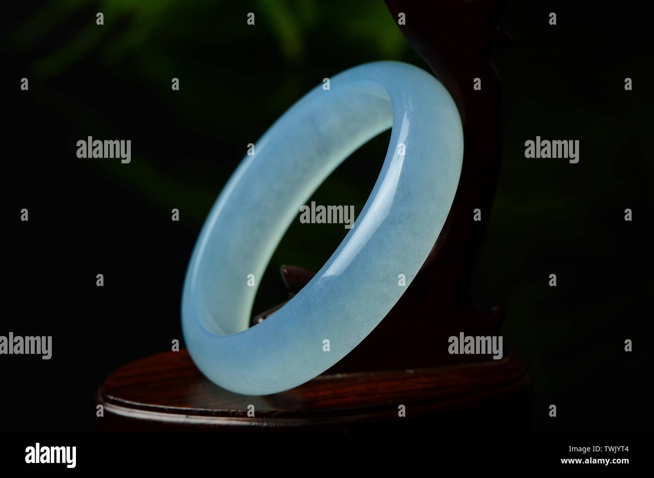 Still life picture of jade bracelet Stock Photo - Alamy