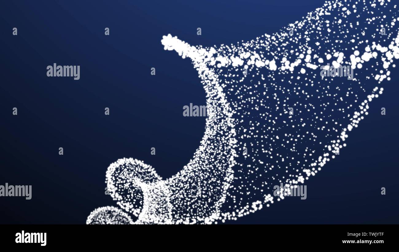 DNA code structure with glow. Science concept background. Nano ...