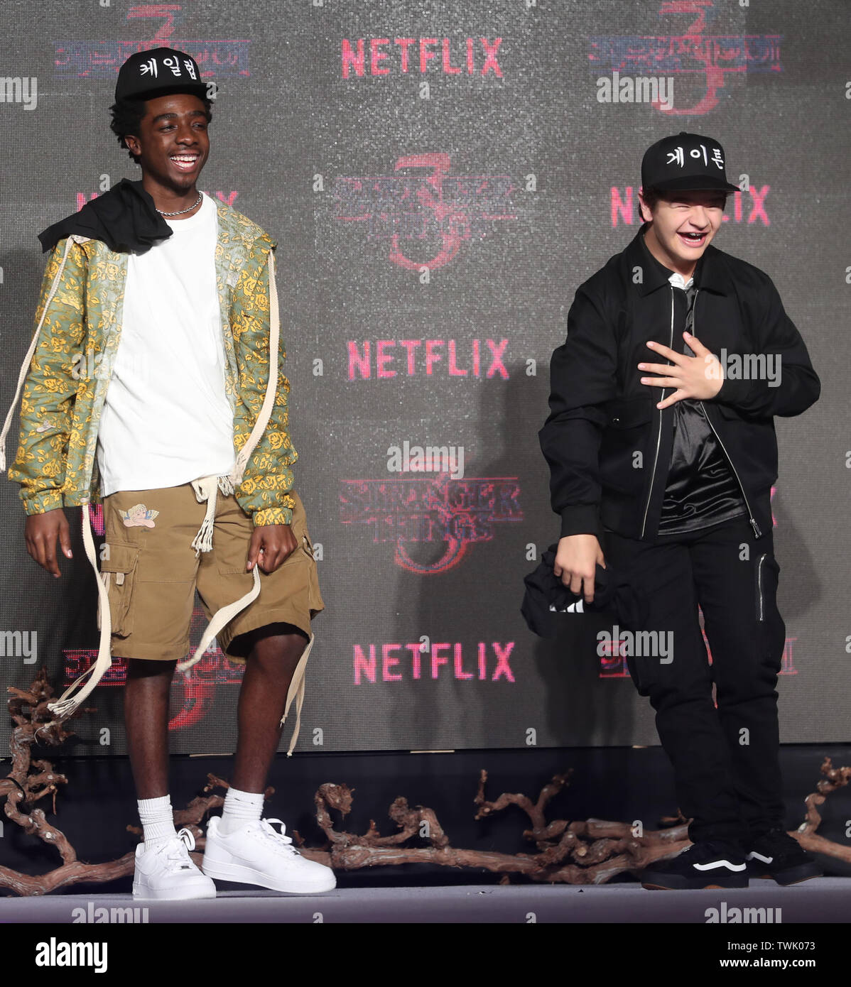 Seoul, South Korea. 21st June, 2019. 'Stranger Things' actors in Seoul ...