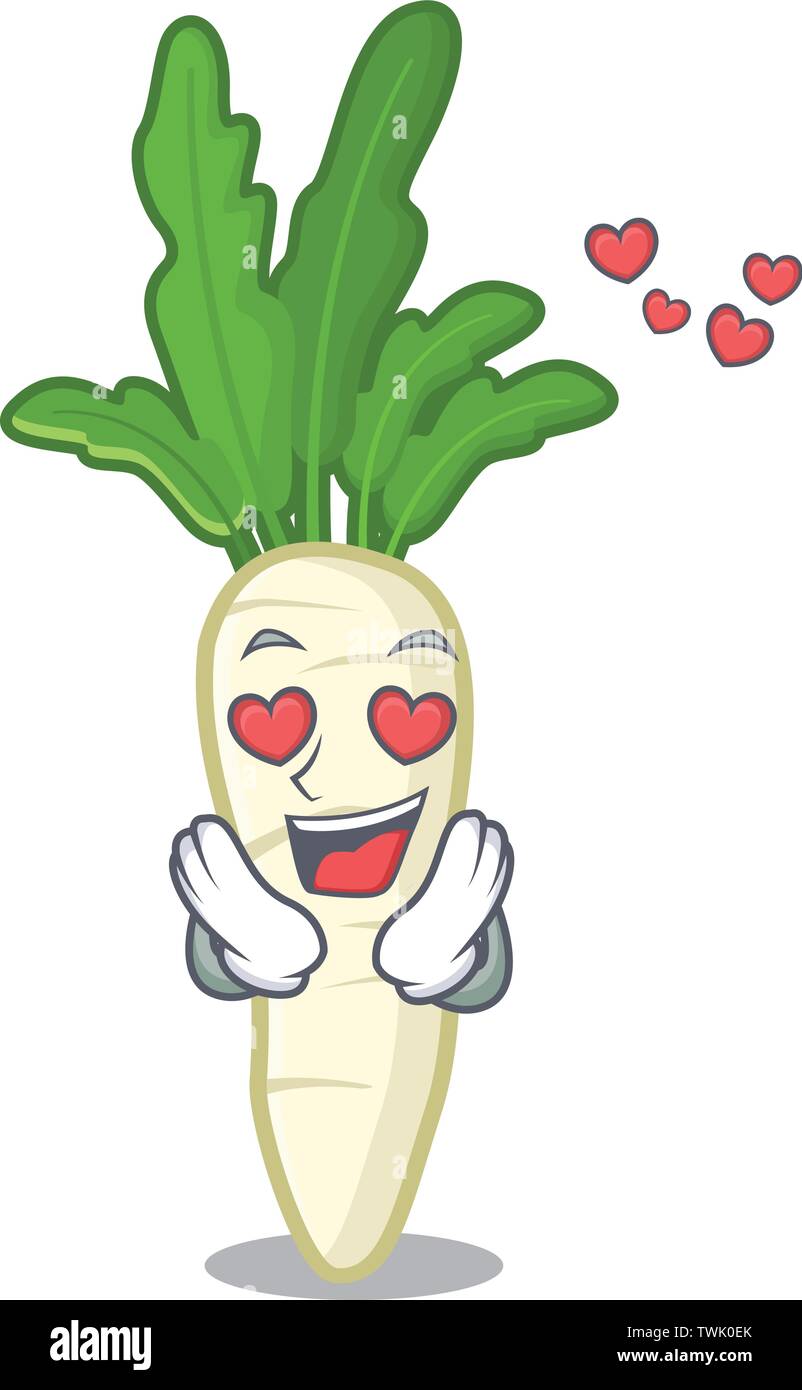 In love radish white in a cartoon basket Stock Vector Image & Art - Alamy