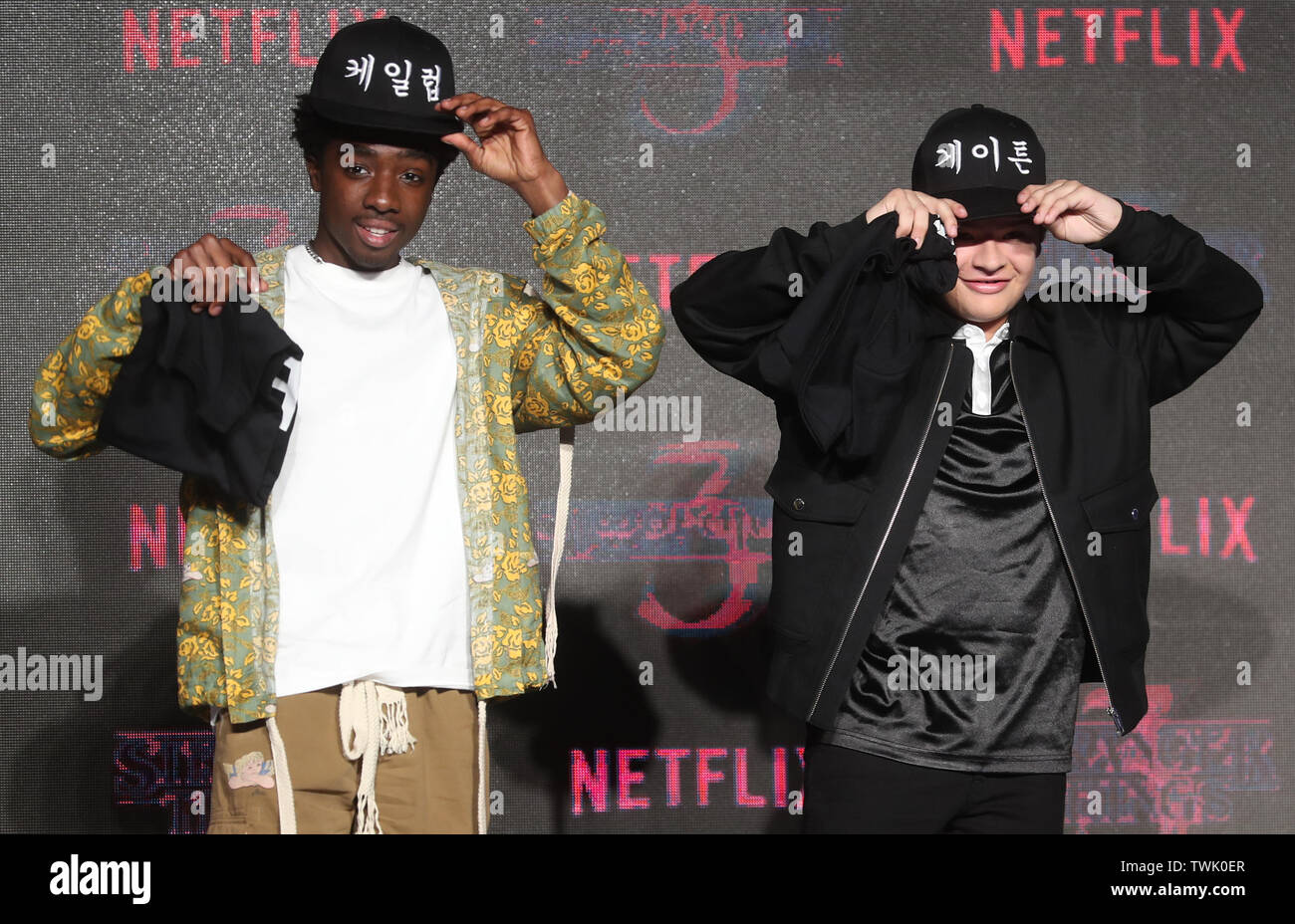 Seoul, South Korea. 21st June, 2019. 'Stranger Things' actors in Seoul ...