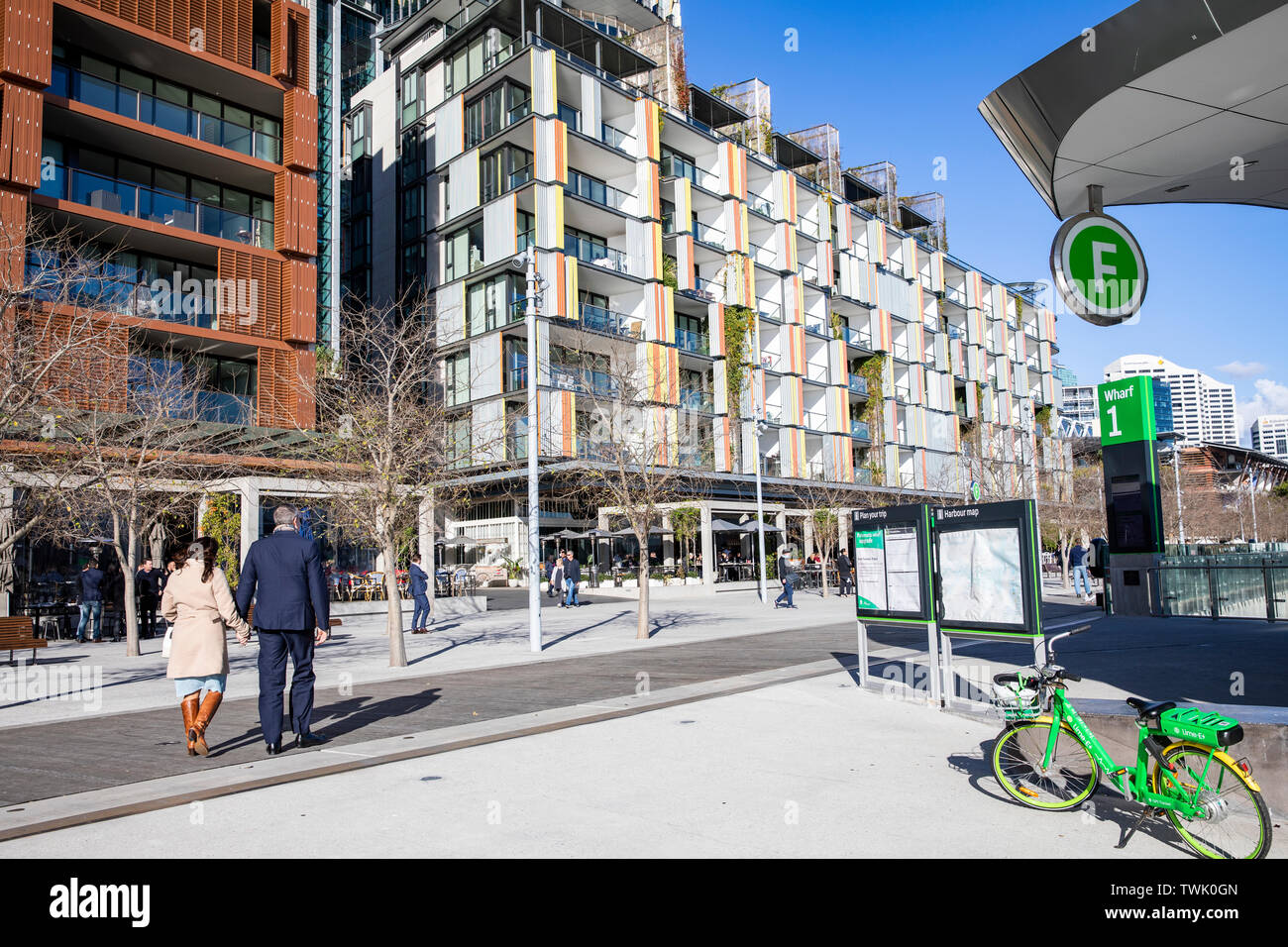 Barangaroo development in Sydney city centre, modern apartment living ...