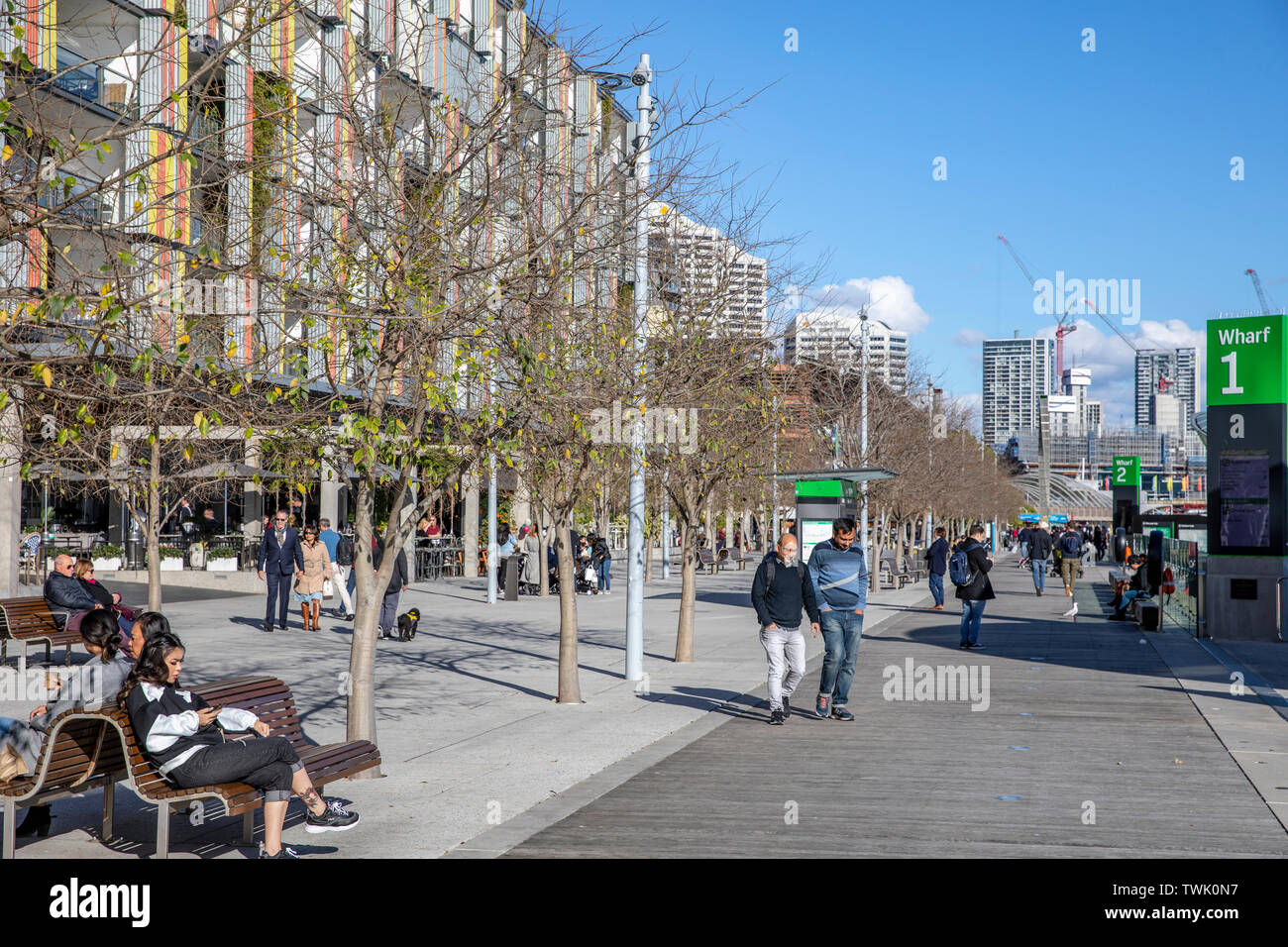 Barangaroo development in Sydney city centre, modern apartment living ...