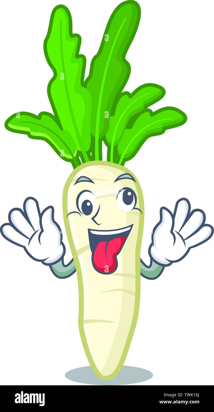 Crazy white radish in a cartoon fridge Stock Vector Image & Art - Alamy