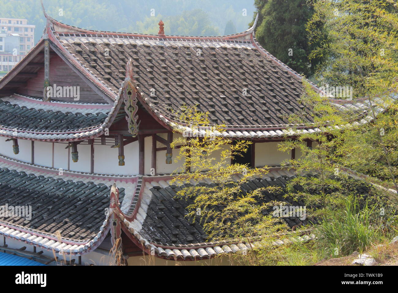 Wooden old ancient buildings with a long history hi-res stock ...