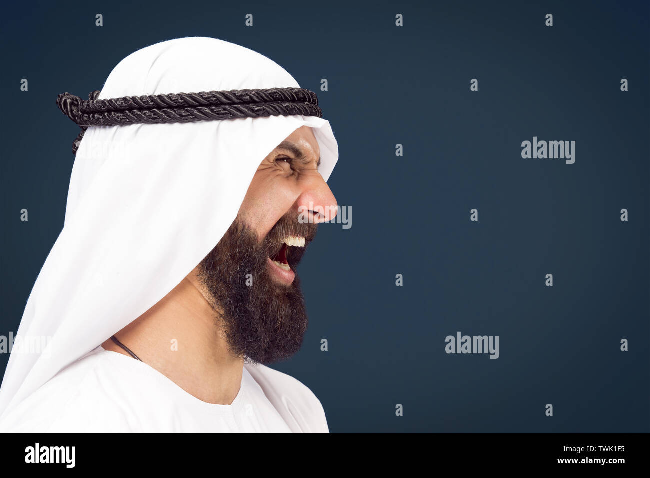 Angry arabic man with beard hi-res stock photography and images - Alamy