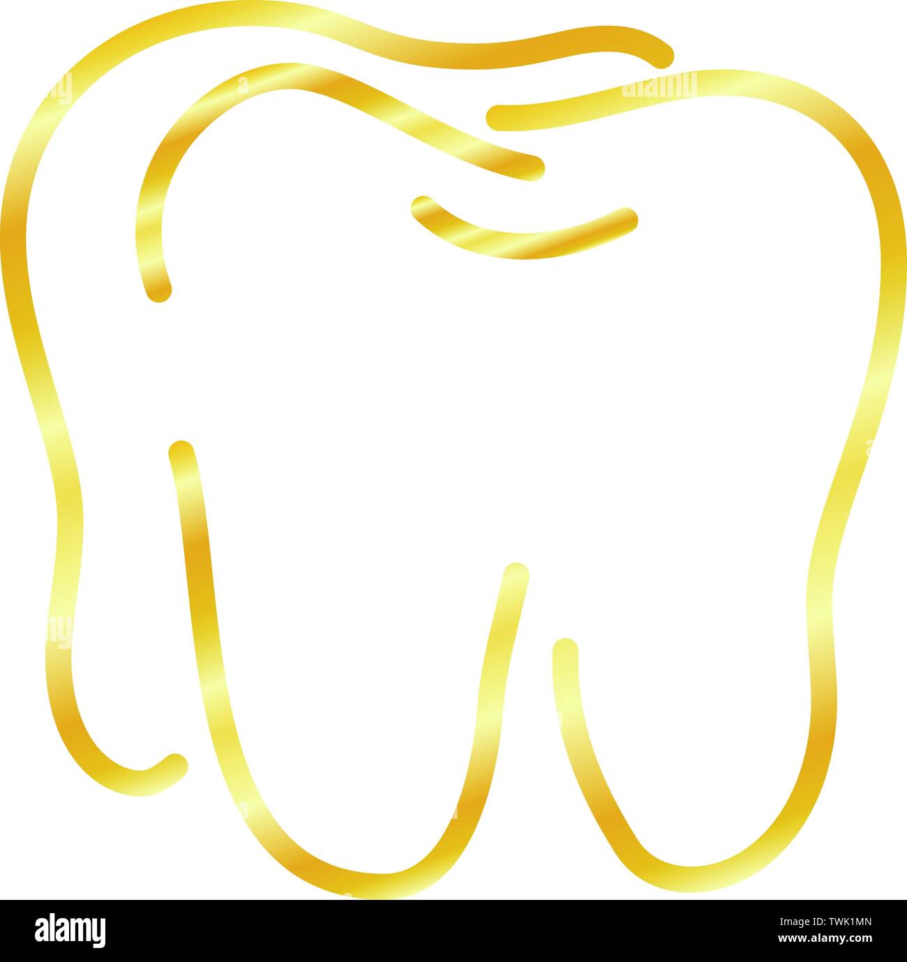 This is an illustration icon of a stylish tooth Stock Vector Image ...