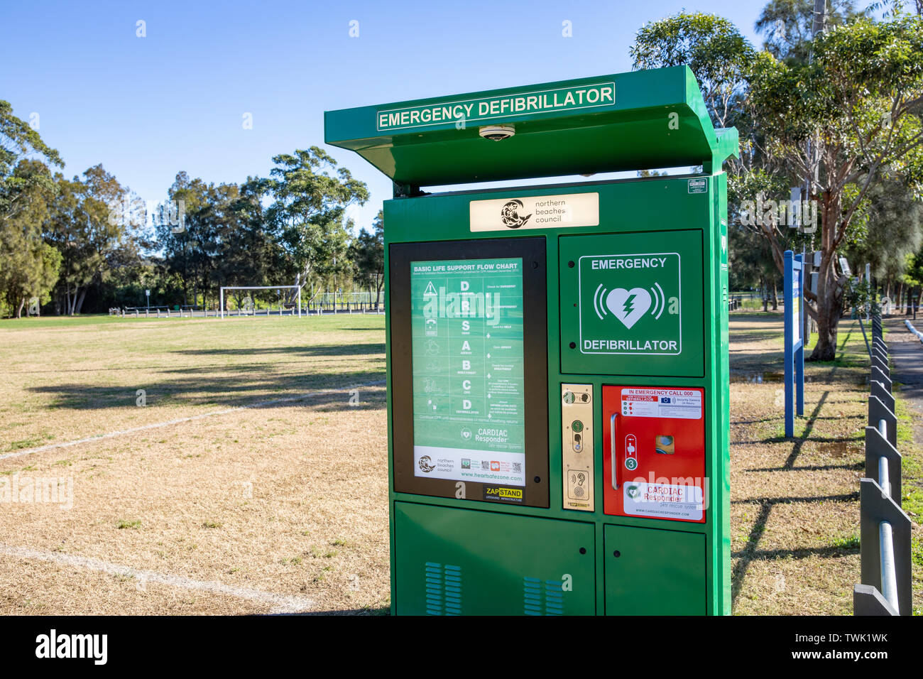 Council installed Defibrillator located beside football and sports ...