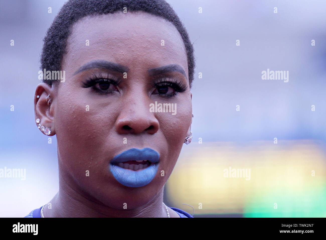 Gwen Berry (USA) competes in hammer throw during the Ostrava Golden ...