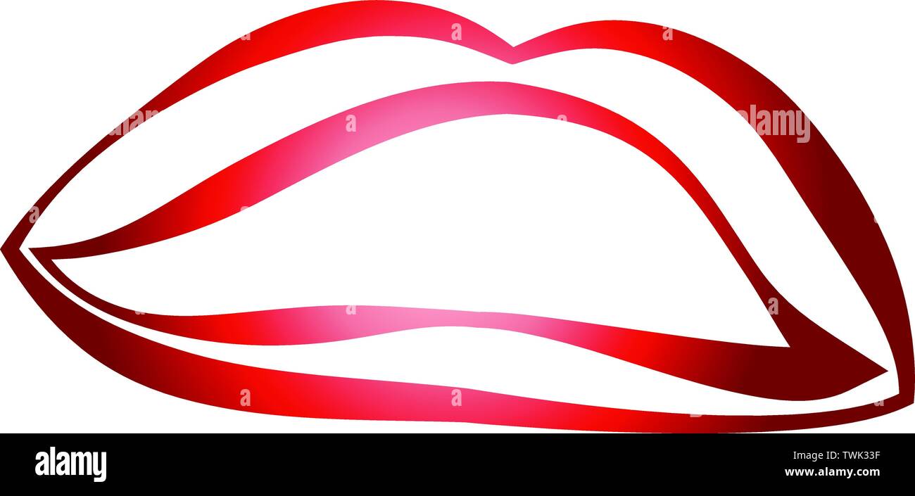 Face lips cosmetics attractive Stock Vector Images - Alamy