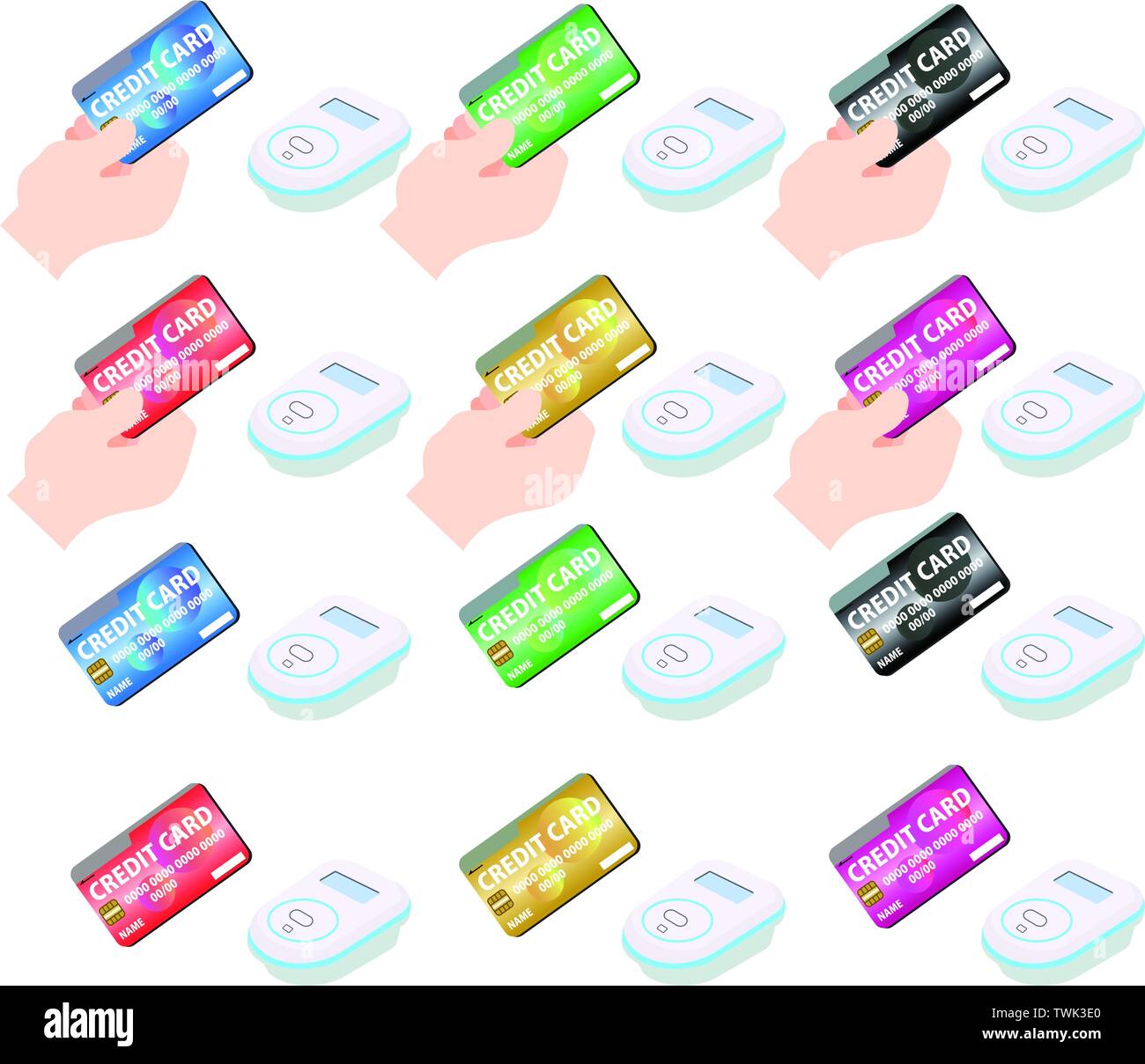 This is an illustration of the electronic money payment by Credit Card ...