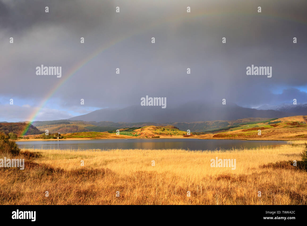 Rainbow scotland landscape argyll hi-res stock photography and images ...