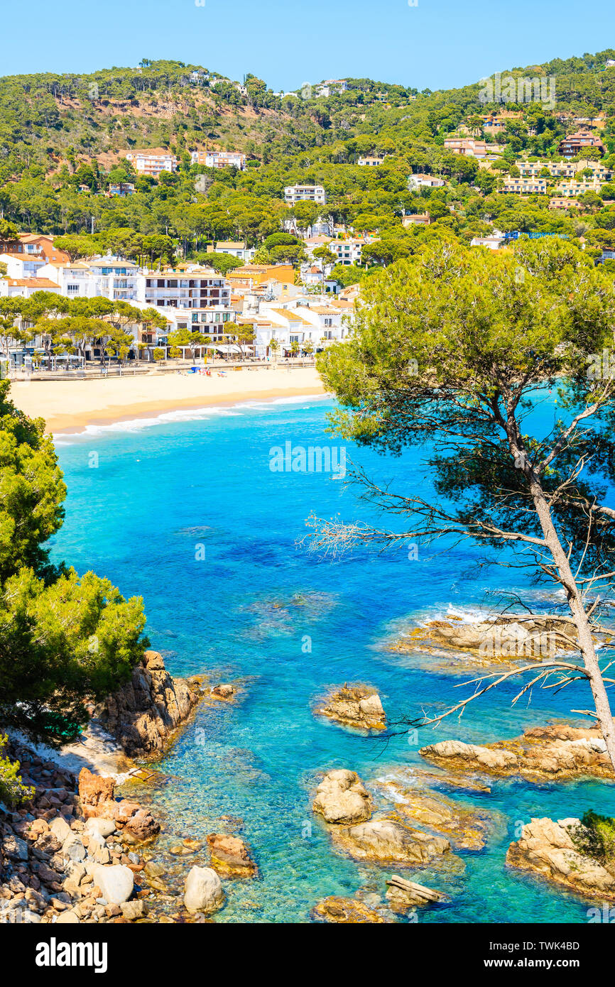 View town beach llafranc costa hi-res stock photography and images - Alamy