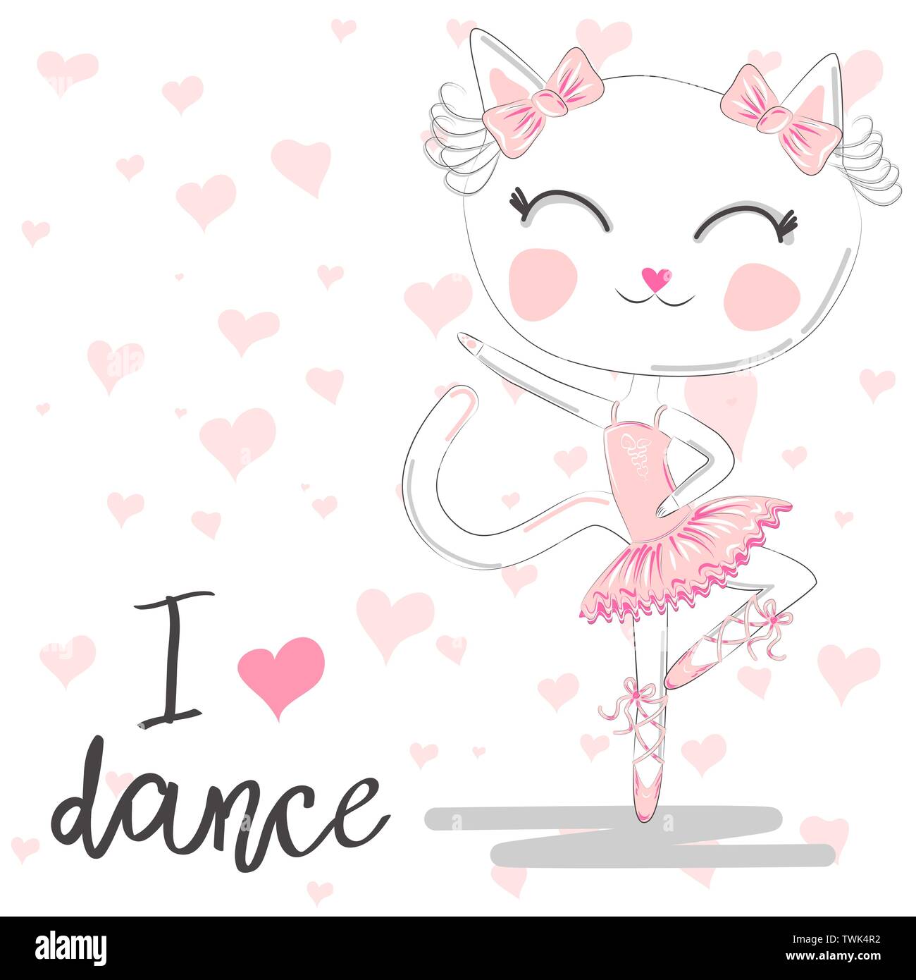 T shirt design. Modern fashion style on white background with heart ...