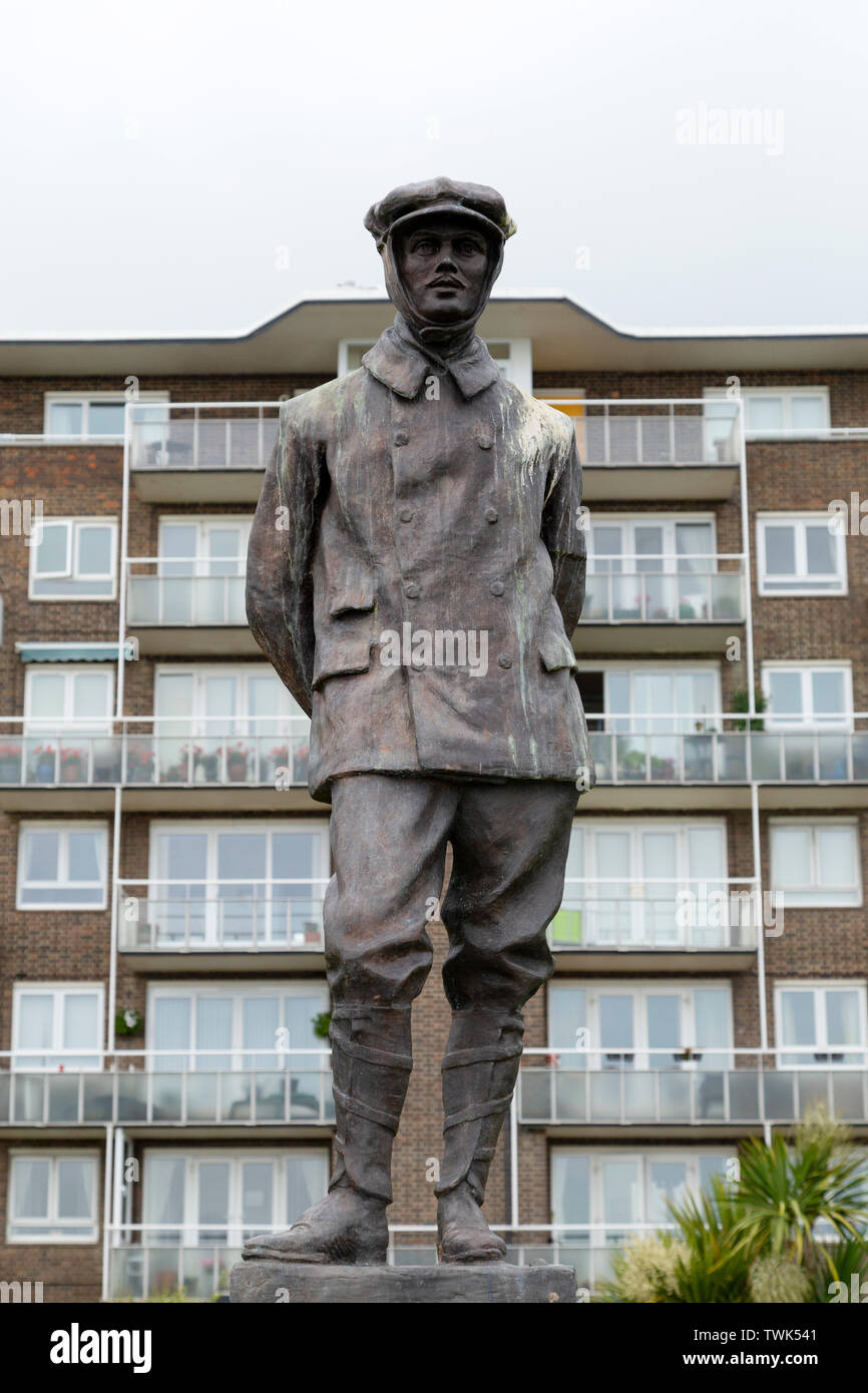 Statue of Charles Stewart Rolls in Dover, Kent. Rolls was the first ...