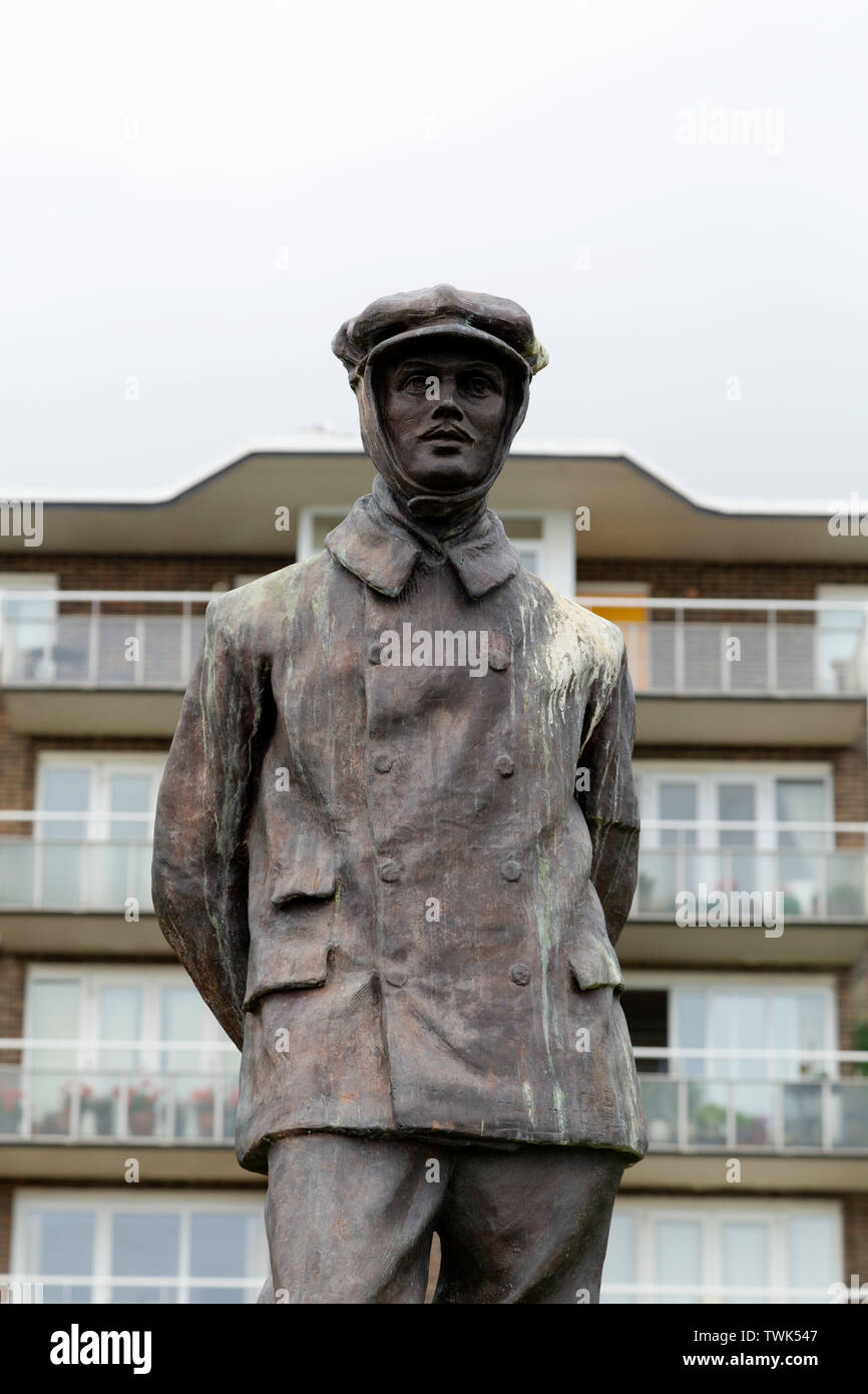 Statue of Charles Stewart Rolls in Dover, Kent. Rolls was the first ...
