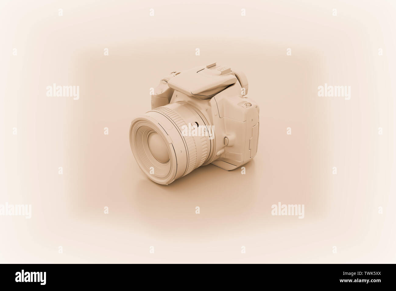 DSLR Camera. 3D illustration Stock Photo - Alamy