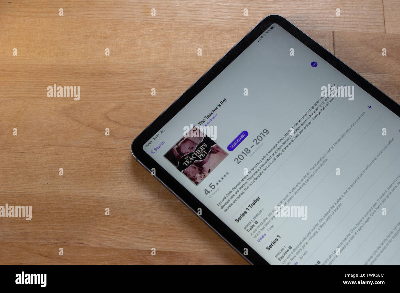 ''The Teacher's Pet' Podcast by The Australian on iPad Stock Photo - Alamy