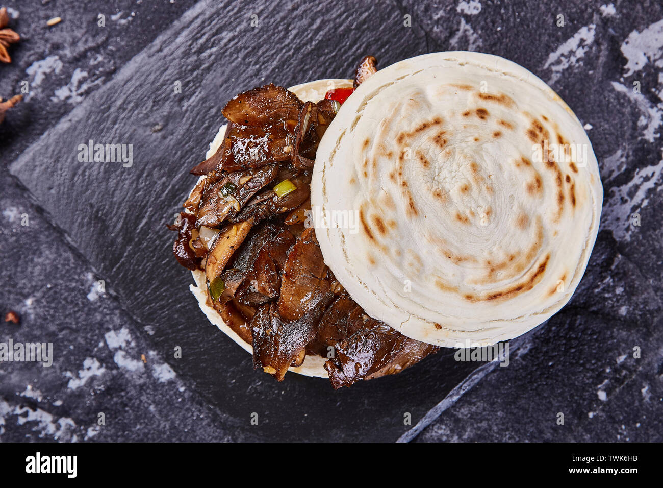 cumin beef meat bun Stock Photo - Alamy