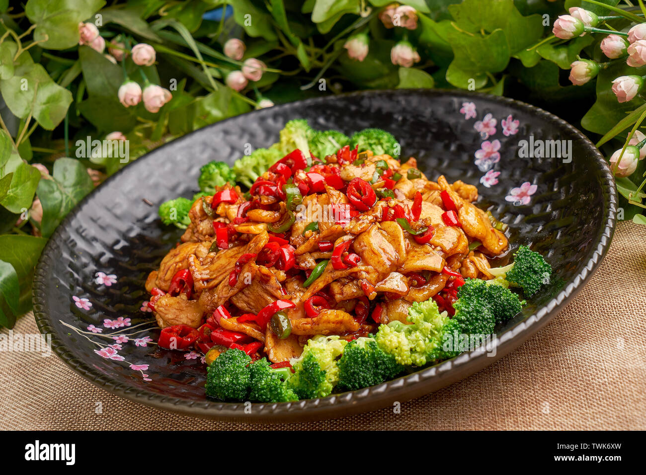 Chinese food, stir-fried soy meat slices Stock Photo - Alamy