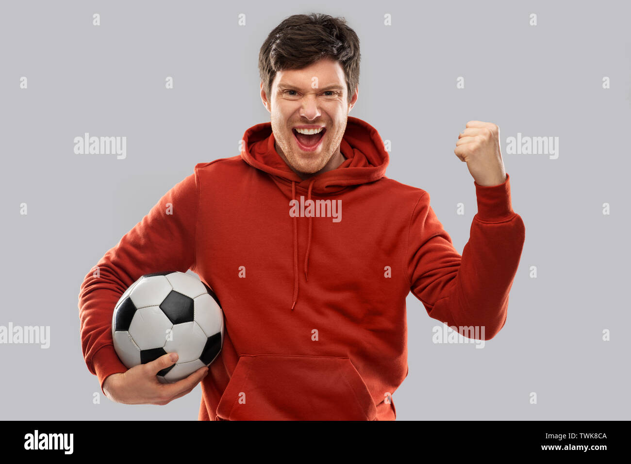 Excited football player shouting hi-res stock photography and images ...
