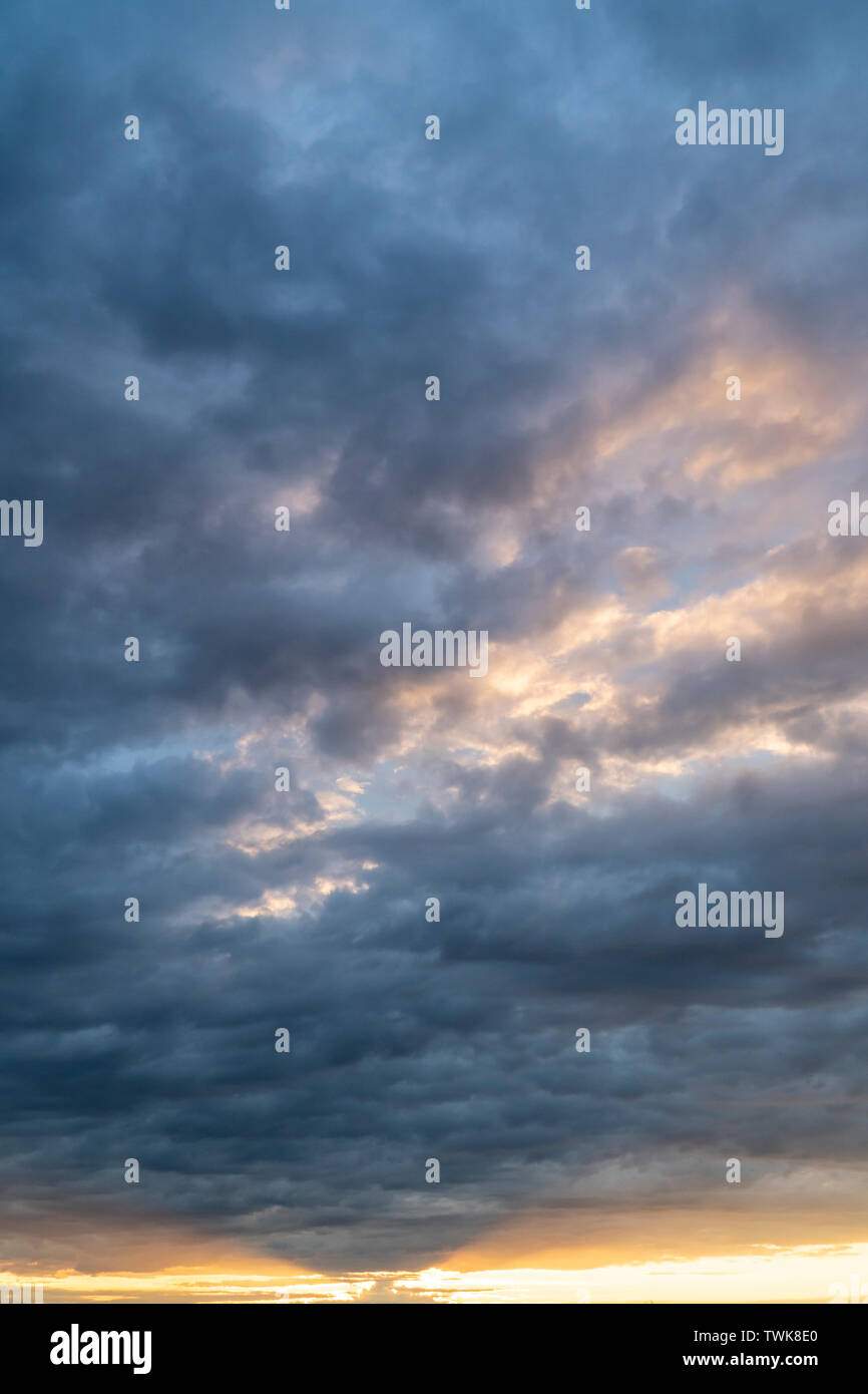 Very dramatic sky and colorful clouds with sunlight coming through Stock Photo - Alamy