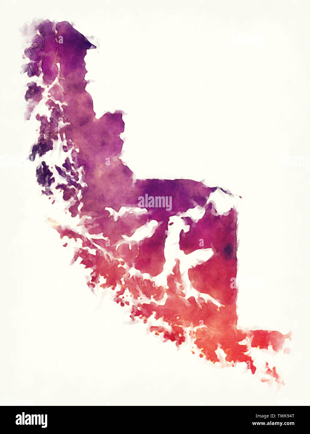 Magallanes map hi-res stock photography and images - Alamy