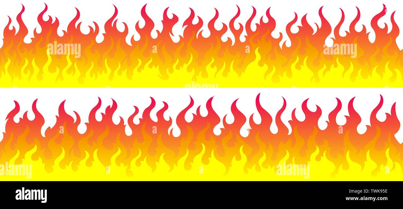 Fire flame frame borders Stock Vector Image & Art - Alamy