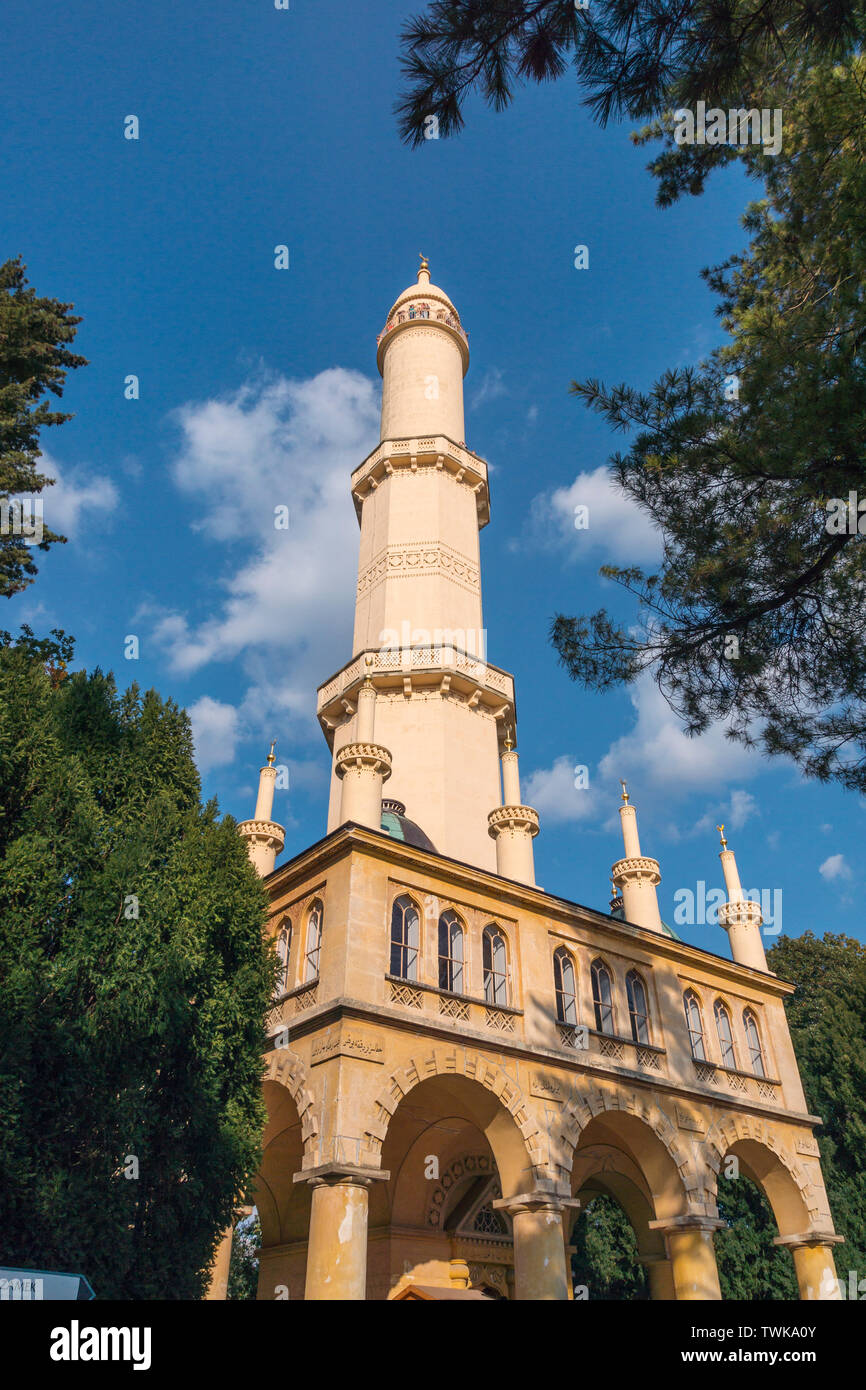 Minaret, Lednice, Czech Republic Stock Photo - Alamy