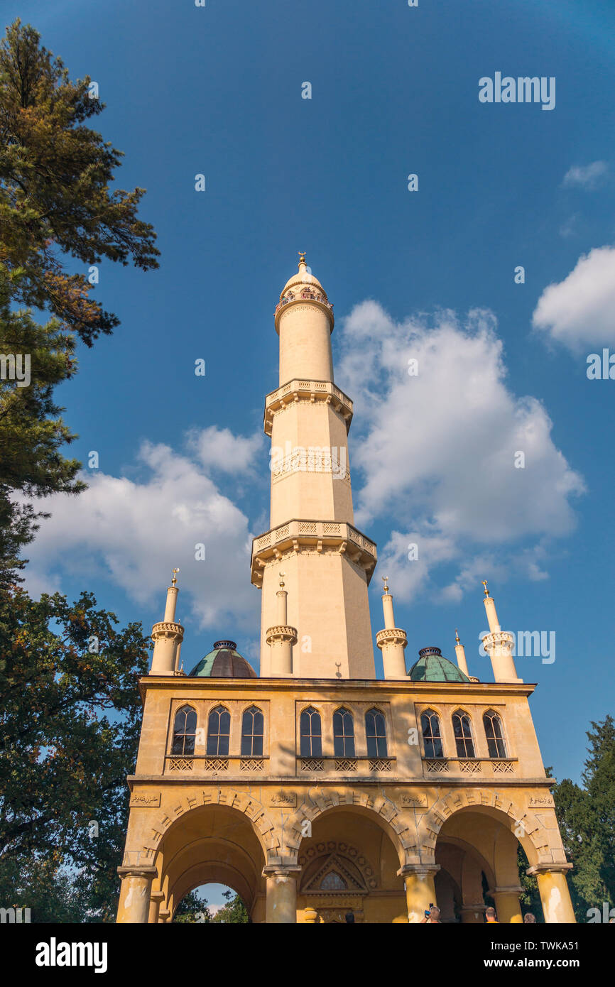 Minaret, Lednice, Czech Republic Stock Photo - Alamy