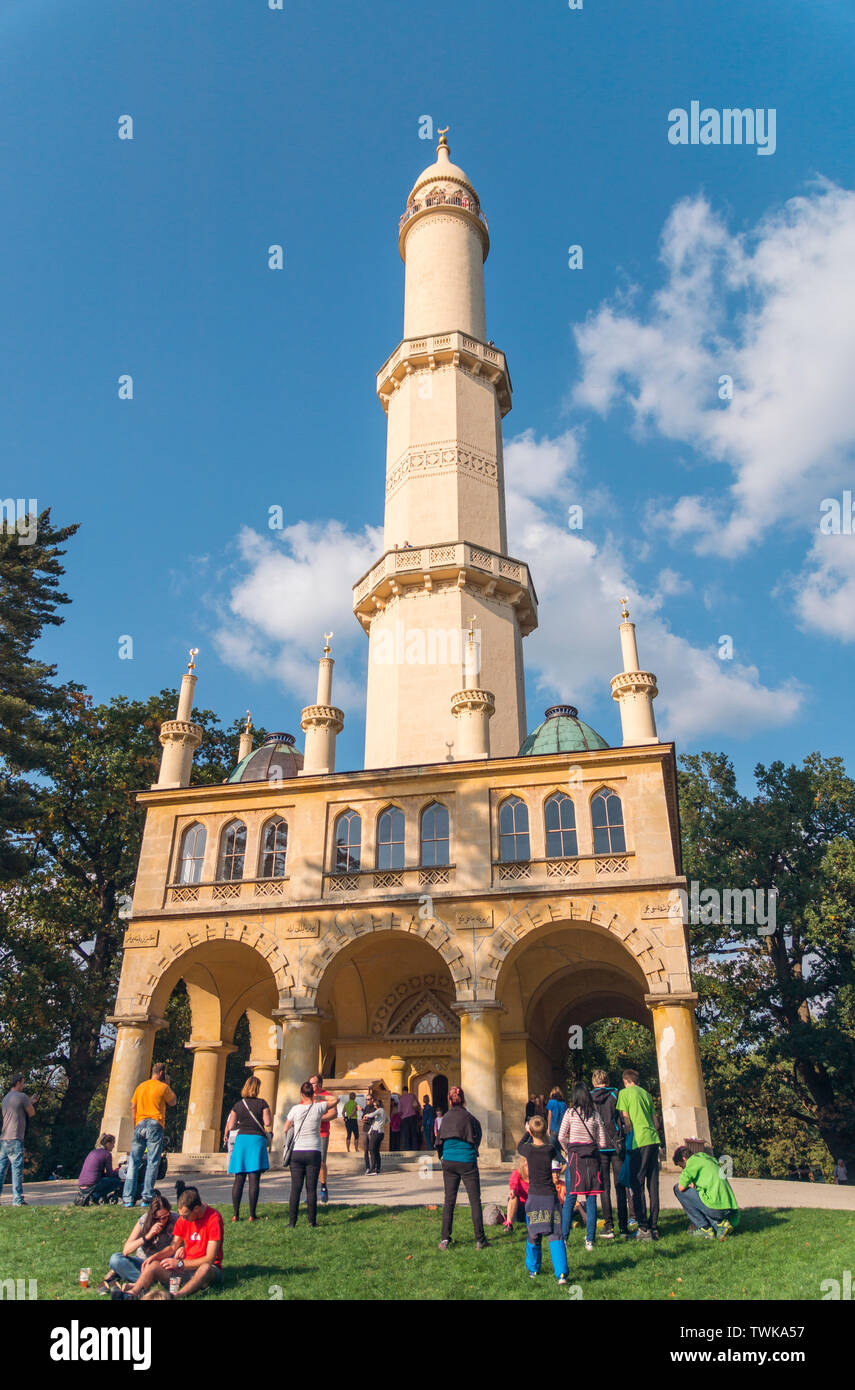Minaret, Lednice, Czech Republic Stock Photo - Alamy