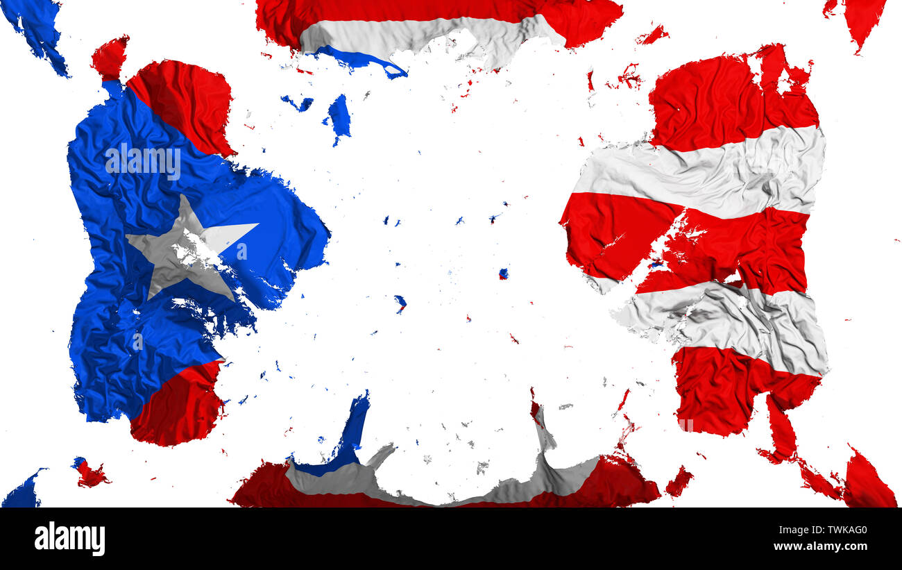 Scattered Puerto Rico state flag Stock Photo - Alamy