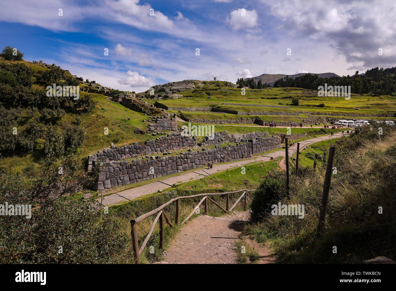 Cusco, Peru. 02nd May, 2019. The ruins of the Inca fortress Saqsayhuman ...
