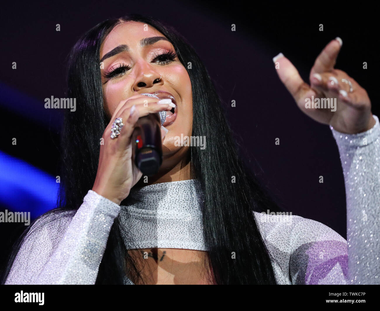 LOS ANGELES, CALIFORNIA, USA - JUNE 20: Singer Queen Naija performs on ...