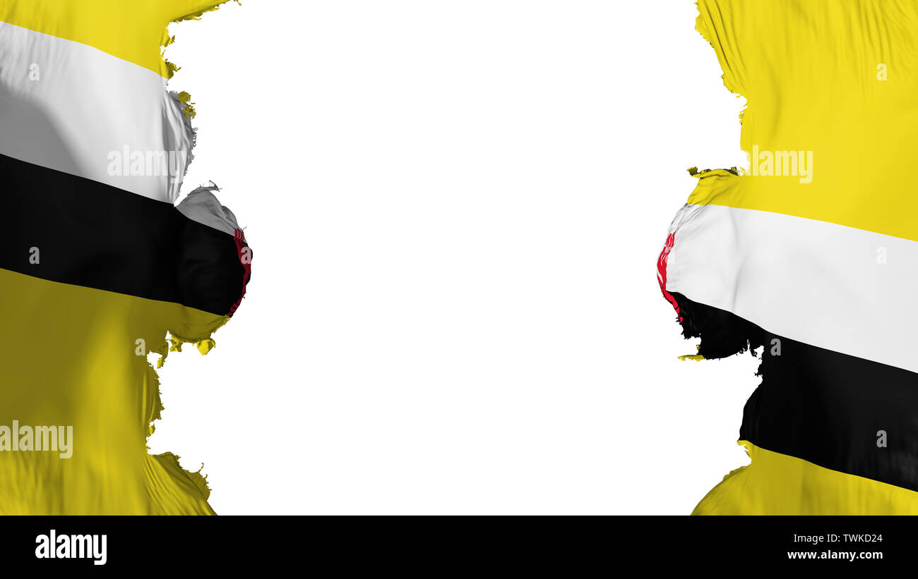 Blasted Bandar Seri Begawan flag Stock Photo - Alamy