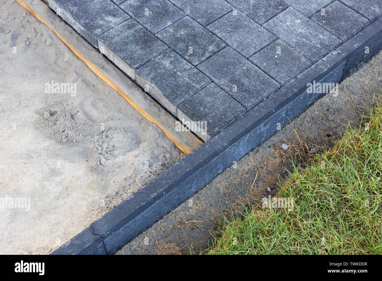 Brick path terrace concrete hi-res stock photography and images - Alamy