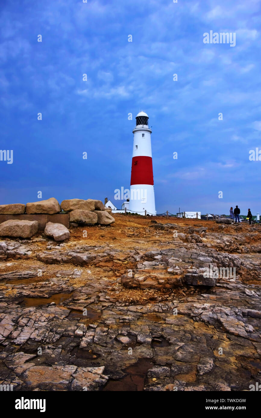 Lighthouse at Portland Bill Stock Photo - Alamy