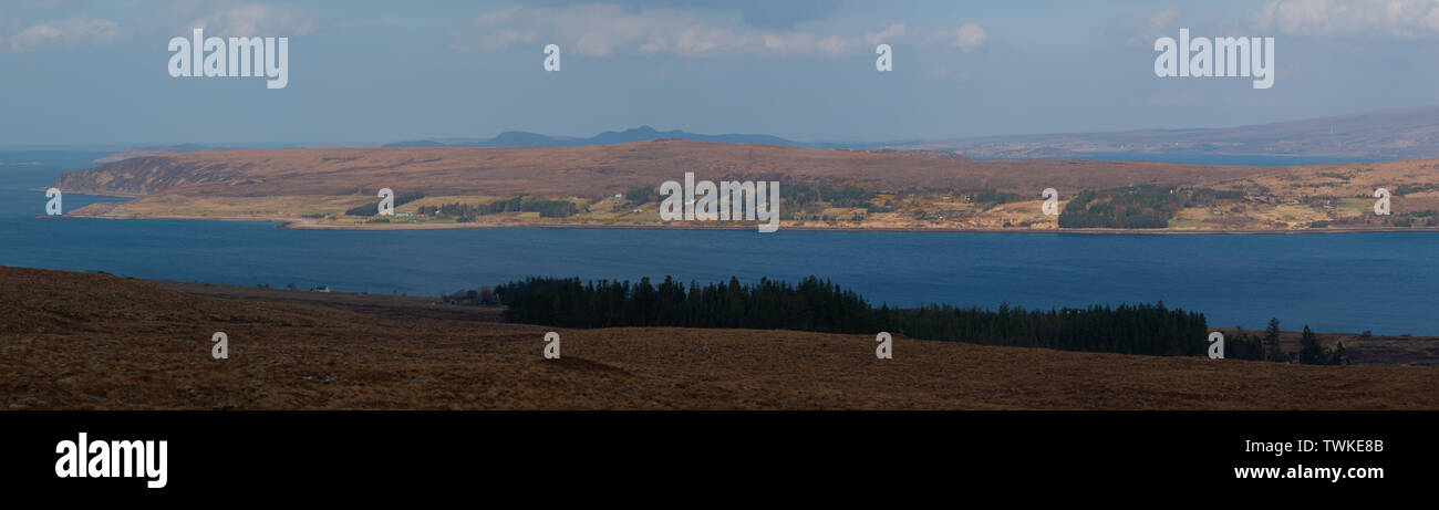 View of Scoraig peninsula and Little Loch Broom, Wester Ross Stock ...