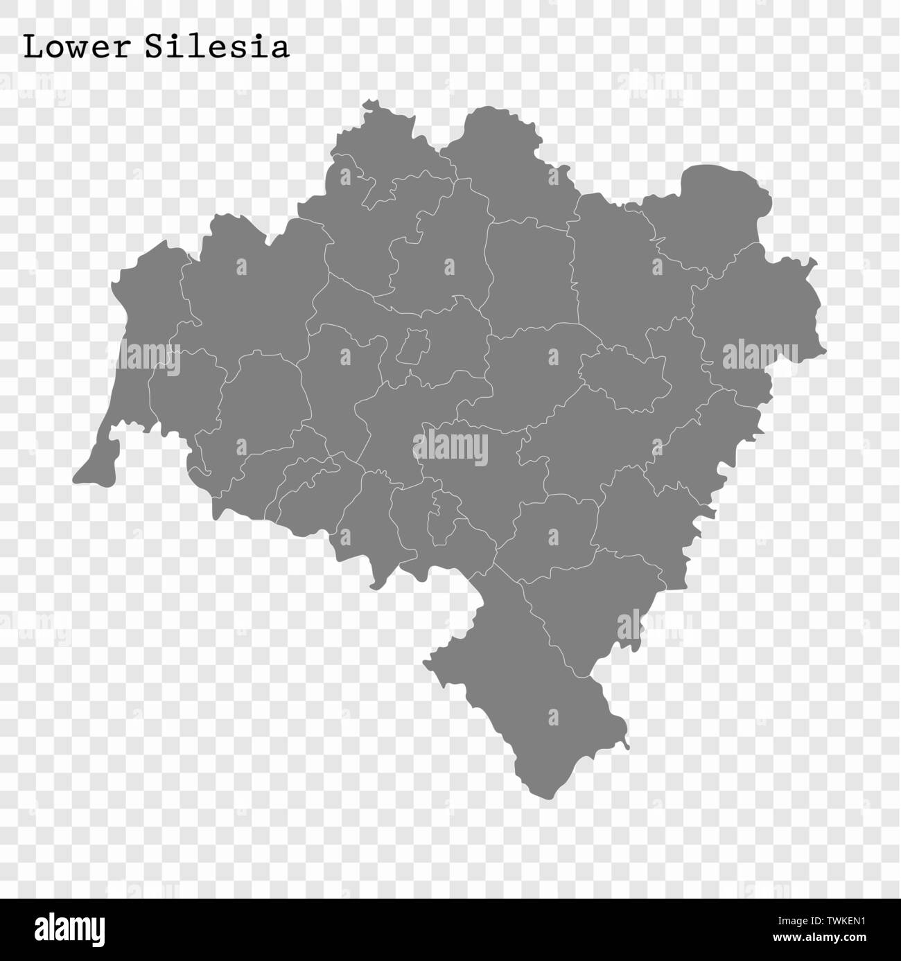 Silesia map Stock Vector Images - Alamy