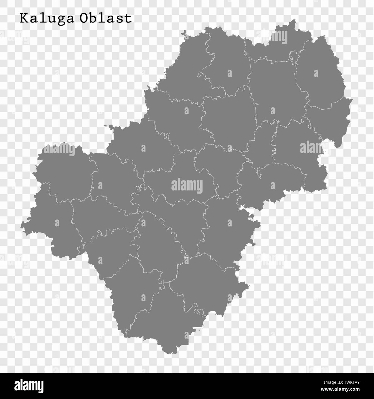Kaluga vector outline map Black and White Stock Photos & Images - Alamy