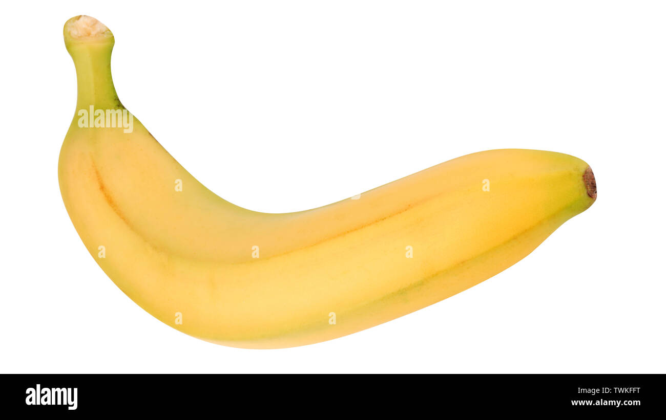 Yellow Banana Isolated Stock Photo - Alamy