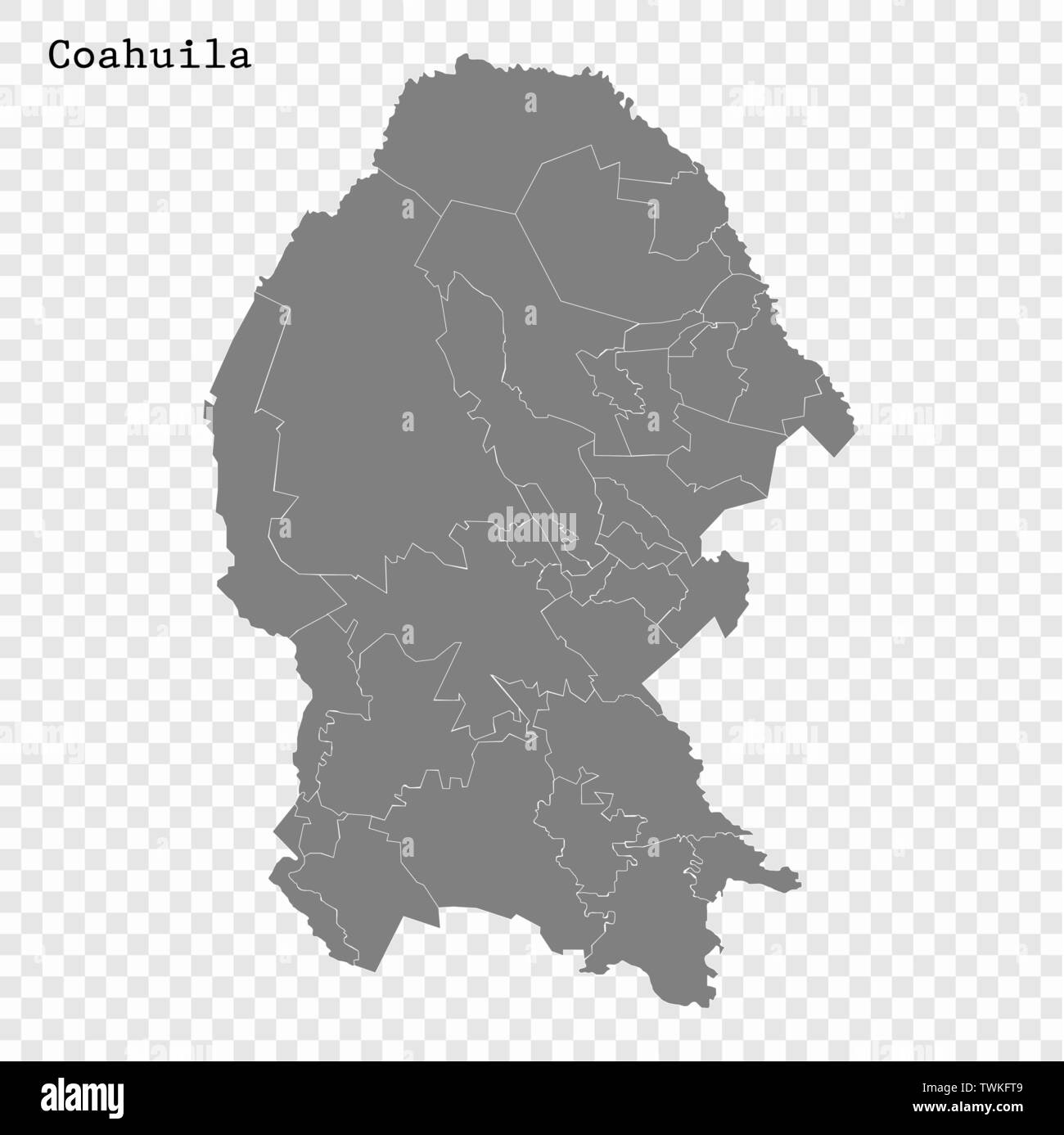 Coahuila map hi-res stock photography and images - Alamy