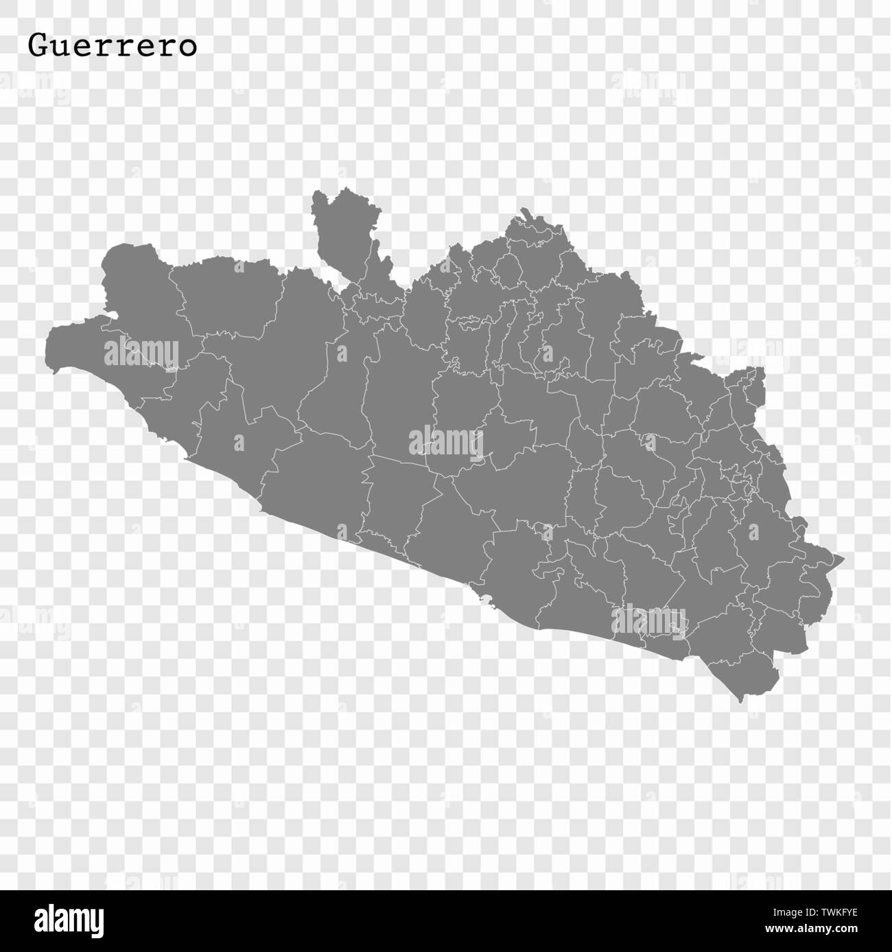 Guerrero outline vector Black and White Stock Photos & Images - Alamy