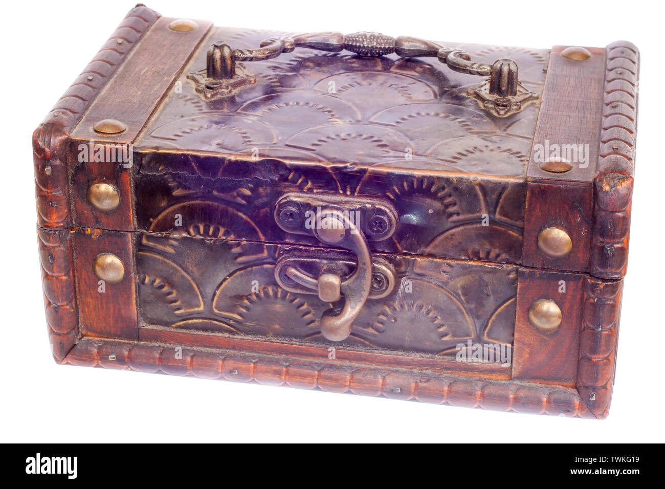 Wooden box of values on a white background Stock Photo - Alamy